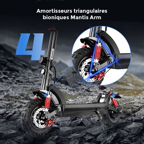 Trottinette Electrique ISCOOTER IX6 1000W 48V Puissante 11 45km H 17