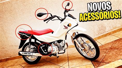 COLOQUEI NOVOS ACESSORIOS NA POP 110 Retrovisor Fixo Bmw F800 YouTube