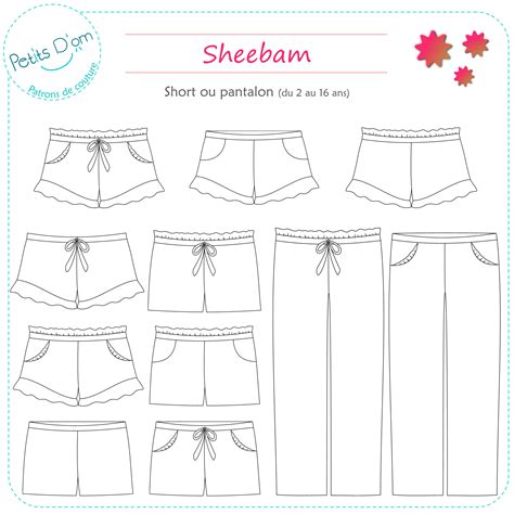 SHEEBAM Patron Short Ou Pantalon Fille Du Au 16 Ans Lupon Gov Ph