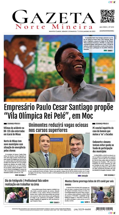 JORNAL IMPRESSO 07 E 08 DE JANEIRO DE 2023 EDIÇÃO Rede Gazeta de