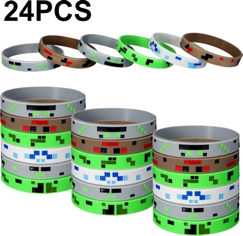 Amazon Jovitec ピクセル化マイナー クラフトスタイル キャラクター リストバンド ブレスレット ラバーブレスレット シリコン
