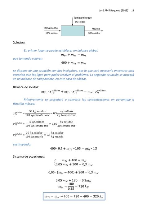 Problemas De Balances De Materia PDF