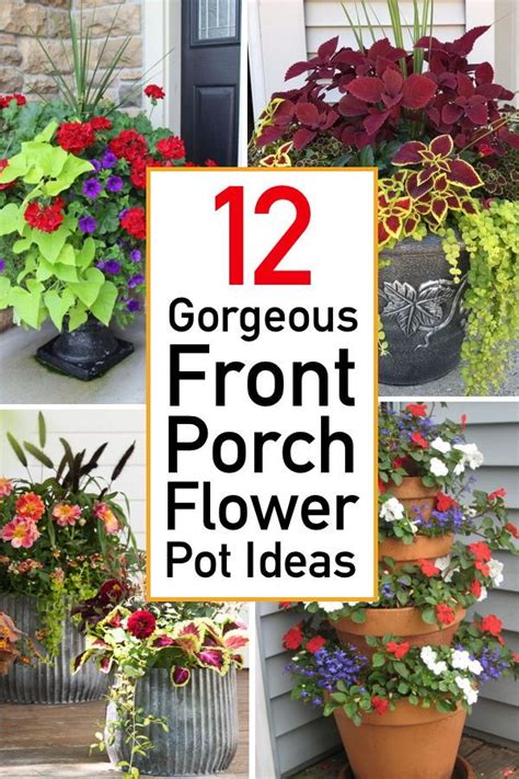 Front Porch Flower Pots Front Porch Plants Flowers On Porch Planters