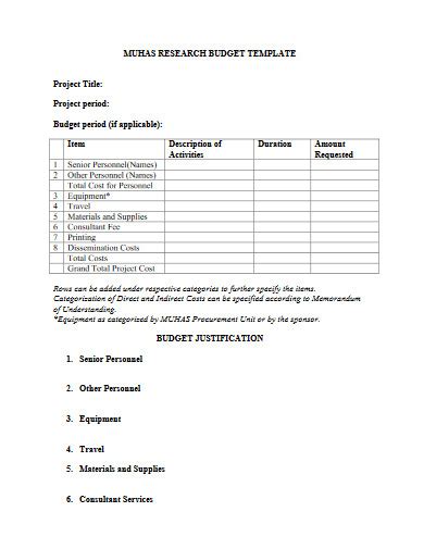 Research Budget 11 Examples How To Create Format Pdf