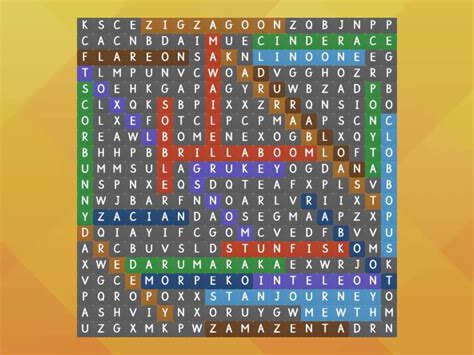 caça pokémon Wordsearch