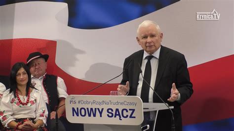 Jarosław Kaczyński w Nowym Sączu 2022 YouTube