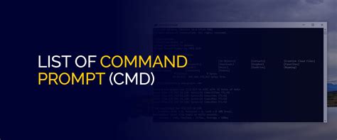 Command Prompt List Of Complete CMD Guide