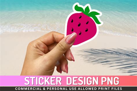 Strawberry Clipart Sticker Png Desgin Graphic By Regulrcrative