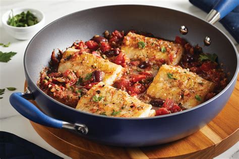Pan Roasted Cod With Puttanesca Anolon