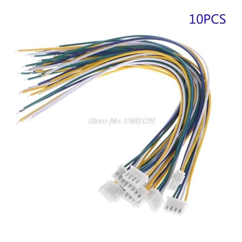 10PCS 4 Pin Mini Micro JST XH 2 54mm 24AWG Connector Plug With Wires