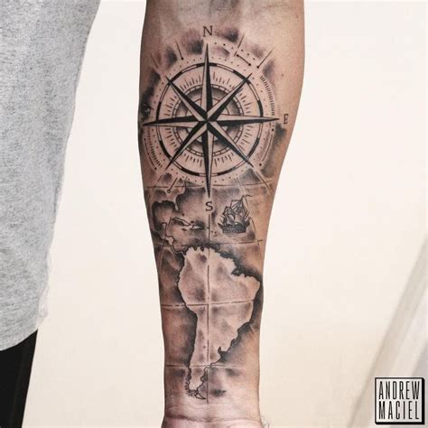 Tatuagem Criada Por Andrew Maciel Andrew Maciel De Fortaleza Mapa Do