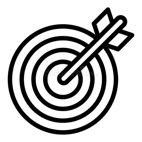 Icono De La Blanco De La Flecha Estilo Del Esquema Ilustraci N Del