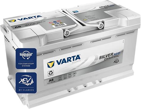 VARTA A5 Ex G14 Silver Dynamic AGM Start Stop Plus Autobatterie 12V