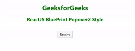 react js blueprint popover2 style geeksforgeeks