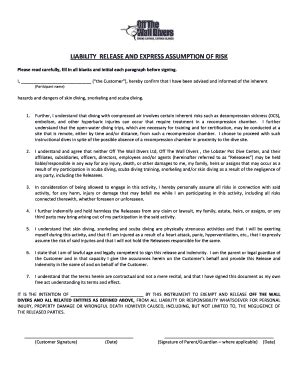 Fillable Online Please Read Carefully Fill In All Blanks And Initial