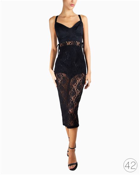 Vestido Dolce Gabbana Original Renda Preto Feminino