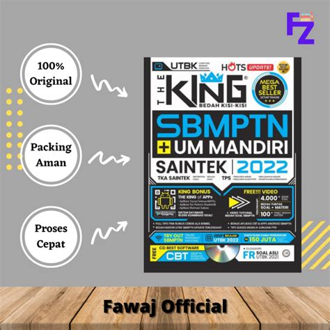Buku The King Bedah Kisi Kisi SBMPTN Dan Ujian Mandiri Saintek 2022 TPS