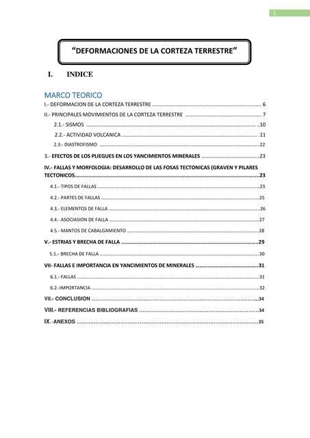 Deformaciones De La Corteza Terrestre Jorge Quispe Jara Udocz