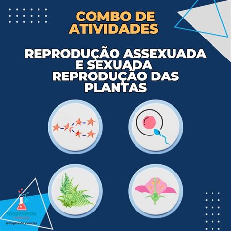 Combo de atividades Reprodução assexuada e sexuada e reprodução das