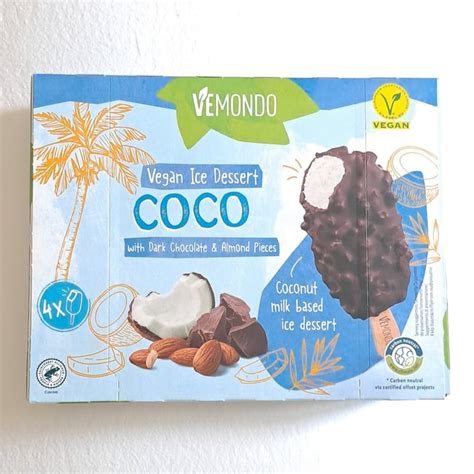 Vemondo Vegan Ice Dessert COCO With Dark Chocolate Almond Pieces