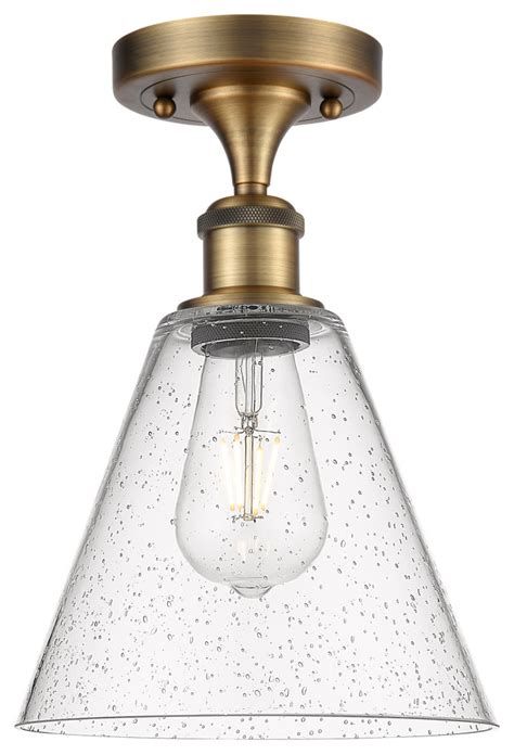 Innovations 516 1C SN GBC 84 LED 1 Light Semi Flush Mount Industrial