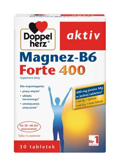 Doppelherz Aktiv Magnez B6 Forte na niedobór magnezu Ziko Apteka
