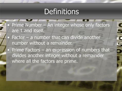 discovering prime factors of any number ppt download