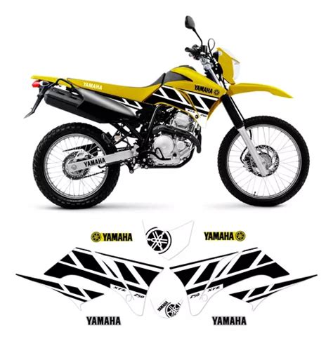 Kit Adesivo Jogo Faixa Yamaha Xtz Lander Amarela Limited