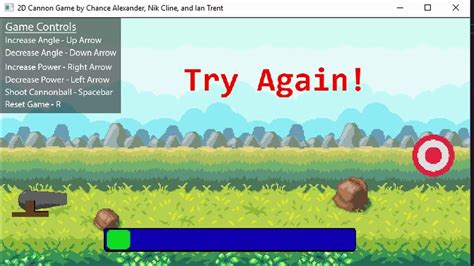 D Cannon Game In C Using Sfml Youtube