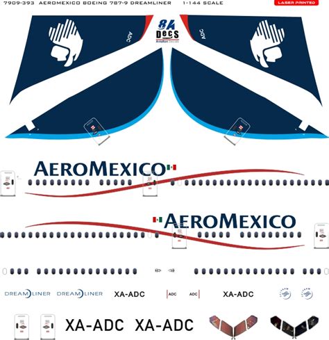 Adecs Decals Catalogue Aeromexico Dreamliner