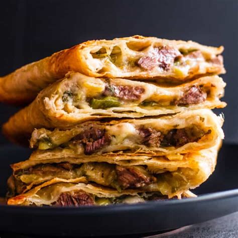 Carne Asada Quesadillas Made In The Oven Pinch And Swirl
