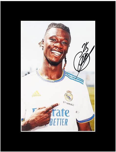 Firma Stella Signed Eduardo Camavinga Photo Display Real Madrid Icon
