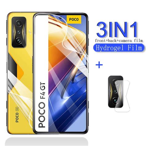 Película Hidrogel 3 Em 1 Para Xiaomi Poco F4 GT M4 M3 X4 X3 Pro NFC