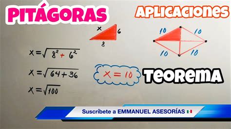 TEOREMA DE PITÁGORAS Aplicación en un ROMBO Hipotenusa y Perímetro