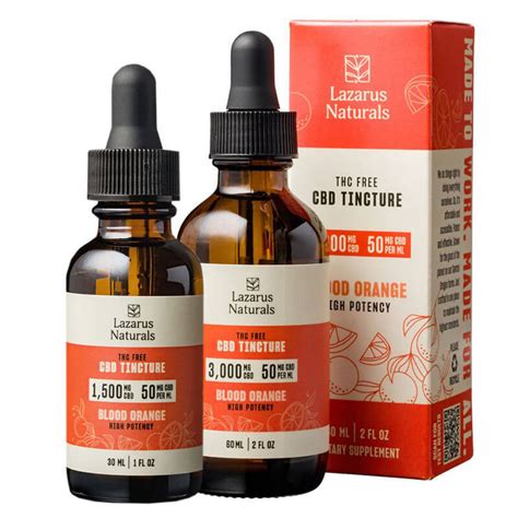 CBD Isolate Tincture Blood Orange Lazarus Naturals