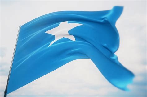 Ondeando Banderas Del Mundo Bandera De Somalia Filmada Con Poca