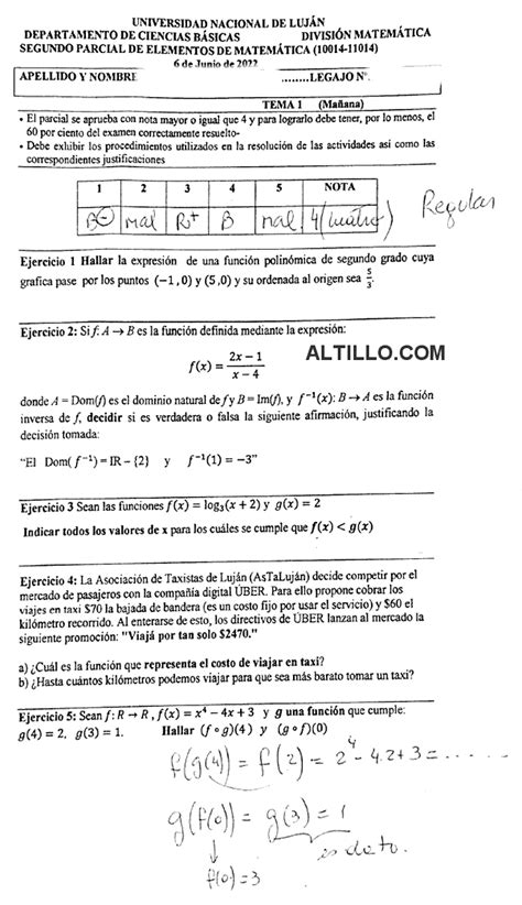 2º Parcial D Elementos de Matemática 2022 UNLU