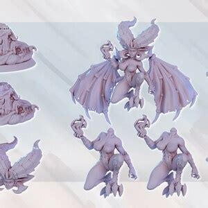Succubus Rosalyn 3D Printed Mini STL By GAZ Minis Etsy