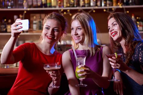 Selfie In The Bar Stock Image Image Of Drink Cocktail 55486633