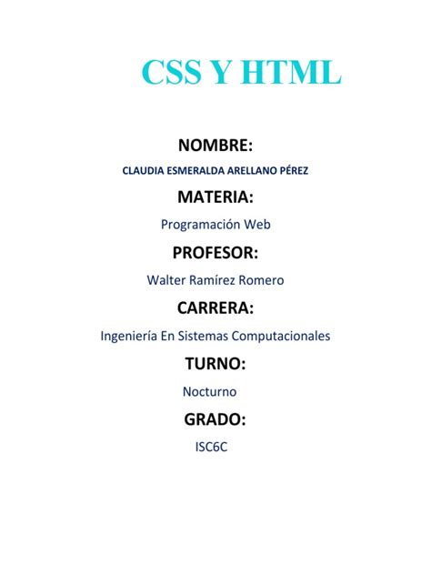 css y html pdf hojas de estilo en cascada html