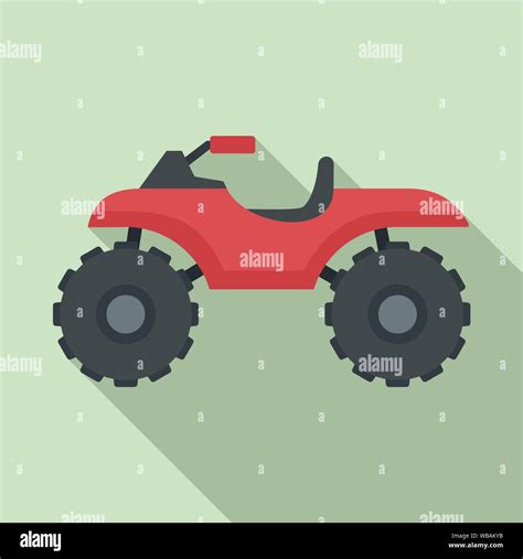 Hunter Quad Bike Icon Flat Illustration Of Hunter Quad Bike Vector
