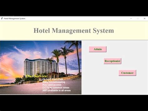 Hotel Management System Python Project With Source Code Youtube