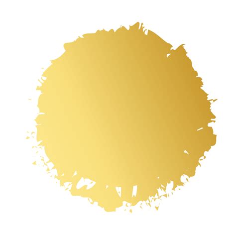 Brush Stroke And Gold Circle Element 18749411 PNG