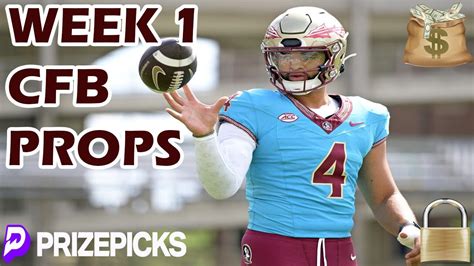 PRIZEPICKS CFB PICKS WEEK 1 MONDAY BC VS FSU COLLEGE FOOTBALL