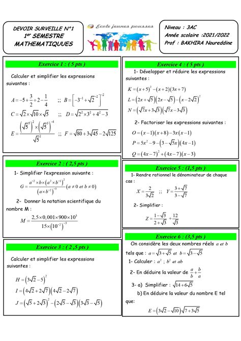 Devoirs Maison Maths 3Ème Ventana Blog