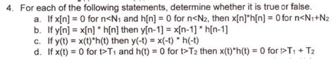 Solved For Each Of The Following Statements Determine Chegg