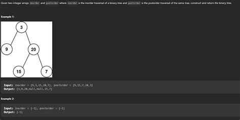 [leetcode]106 construct binary tree from inorder and postorder traversal tsai jeff medium