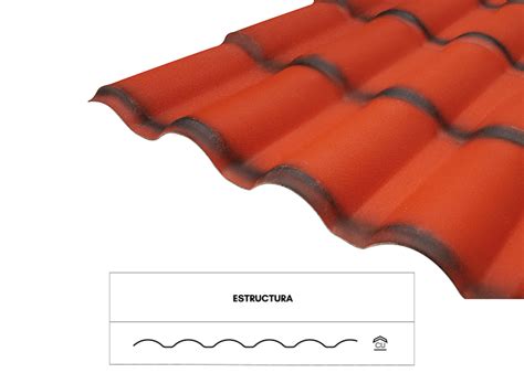 TEJA ESPAÑOLA 40 ASA UPVC 2 3MM 1 04M X 4 92M