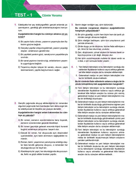 Tyt Paragraf Soru Bankasi Karek K Yay Nc L K