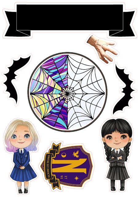 Toppers De Merlina Wandinha Addams Wandinha Aniversario Infantil